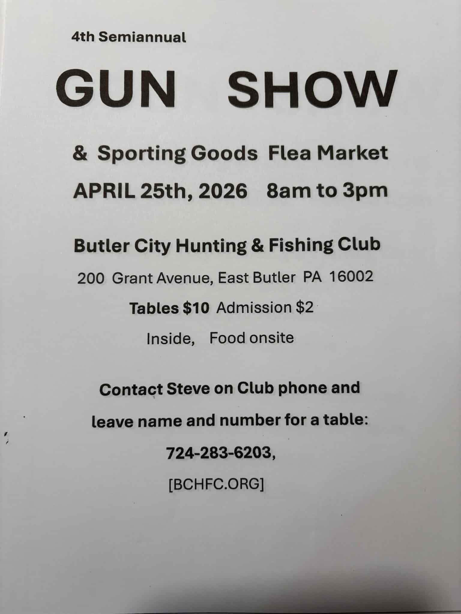 Gun Show & Sporting Goods Flea Market 2026