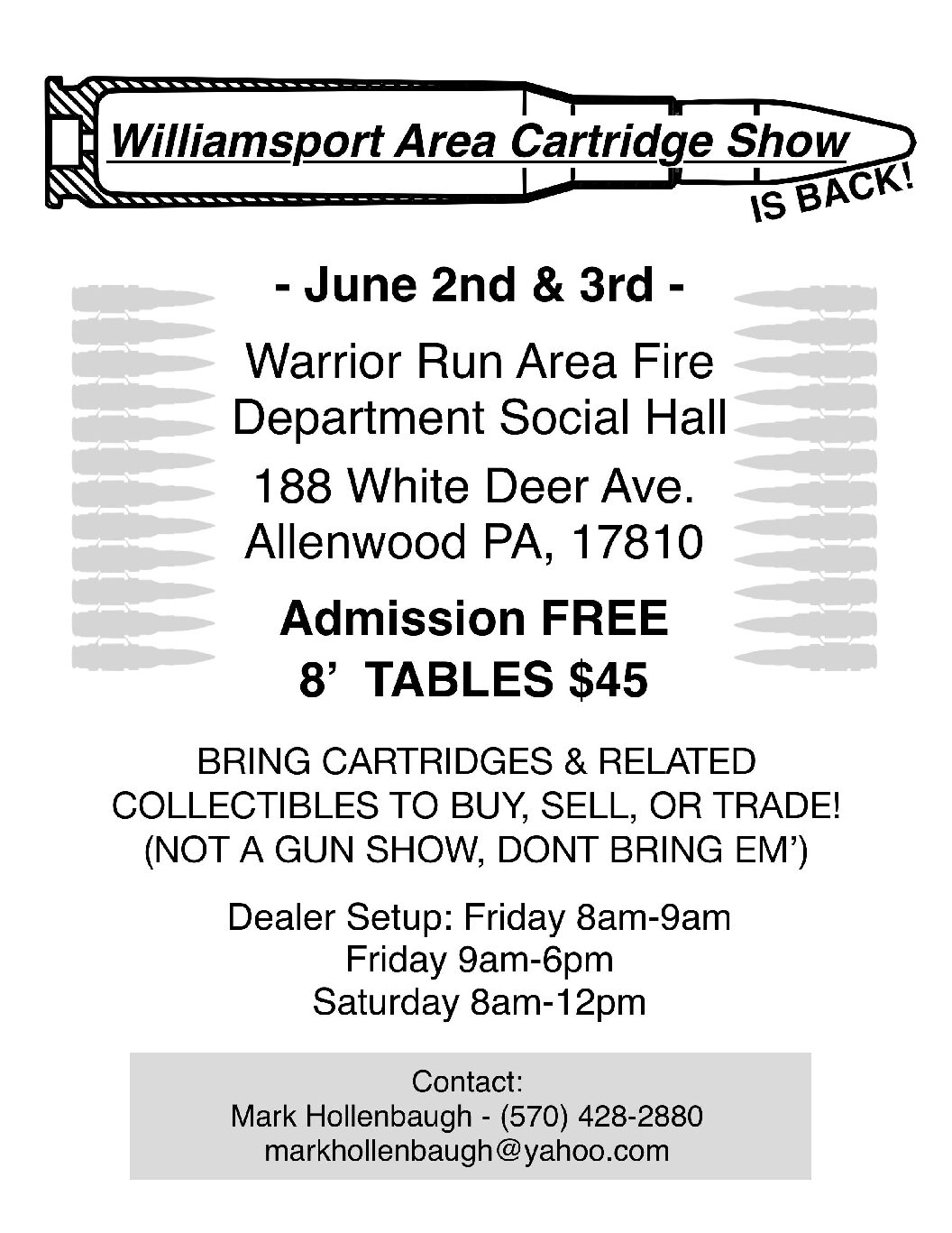 Williamsport Area Cartridge Show 2025 • Allenwood, PA